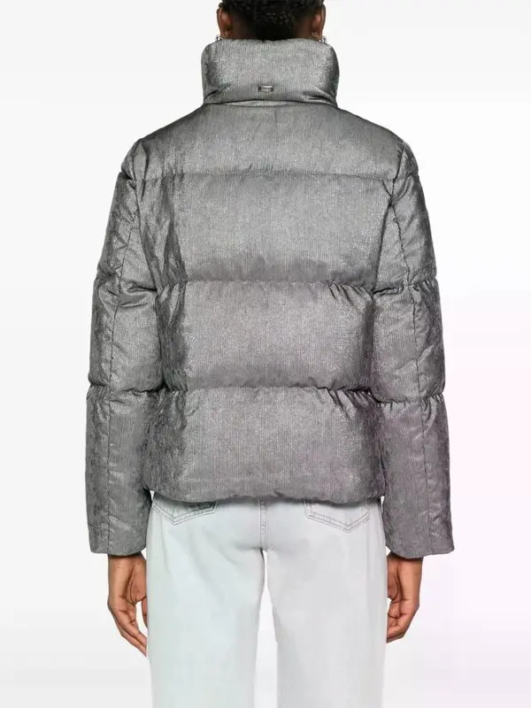 Herno Metallic-effect Quilted Jacket - Grey