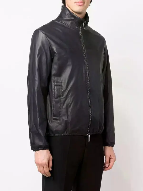 Emporio Armani Drawstring Hem Biker Jacket