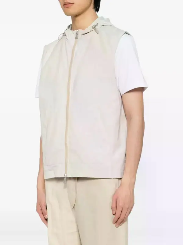 Eleventy Hooded Zip-front Gilet