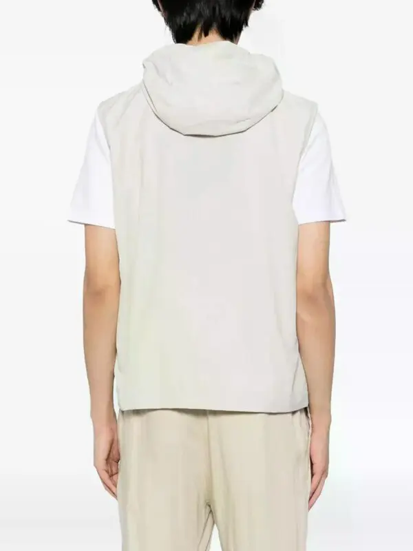 Eleventy Hooded Zip-front Gilet