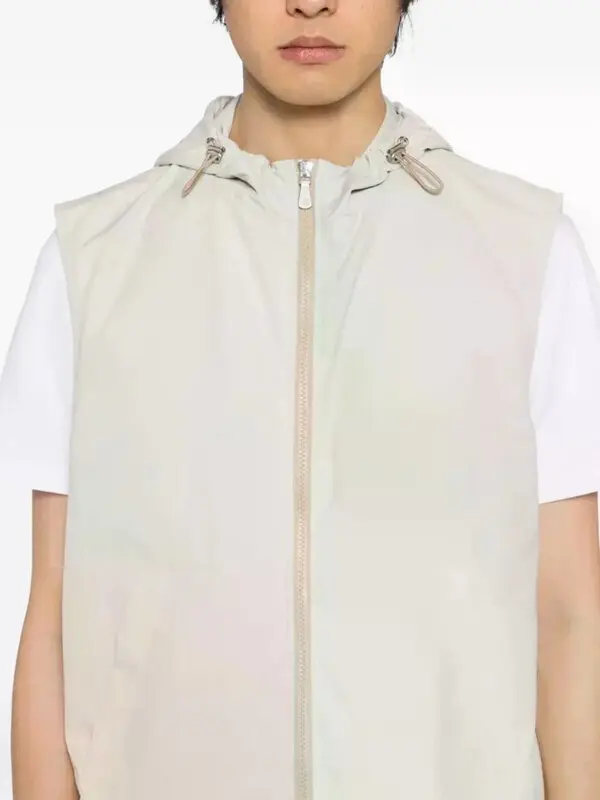 Eleventy Hooded Zip-front Gilet