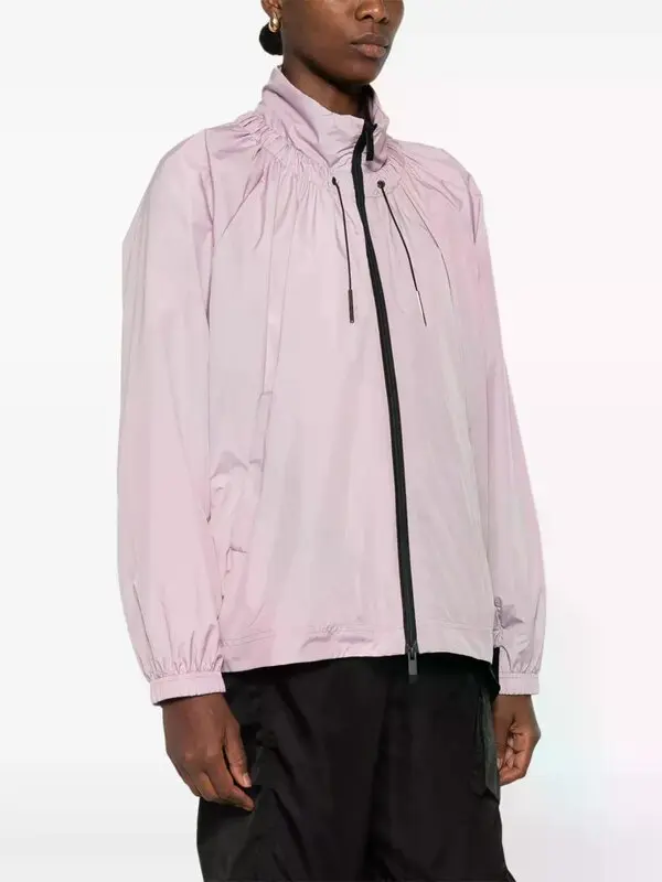 Moncler Drawstring-neck Puff-sleeve Jacket - Pink