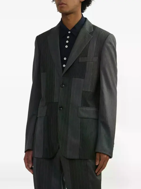 Comme Des Garçons Pinstripe Patchwork Jacket
