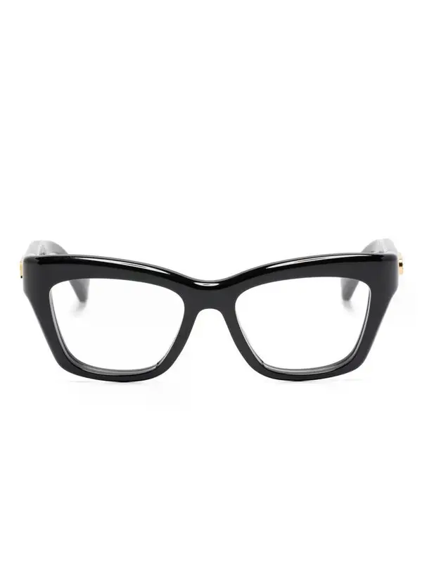Gucci Crystal-embellished Square Frame Glasses - Black