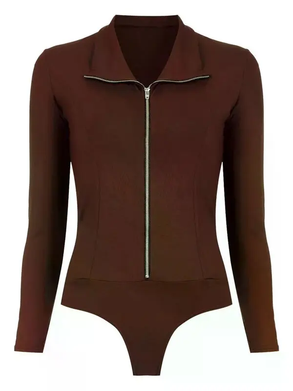 AMIR SLAMA High-neck Zip Bodysuit