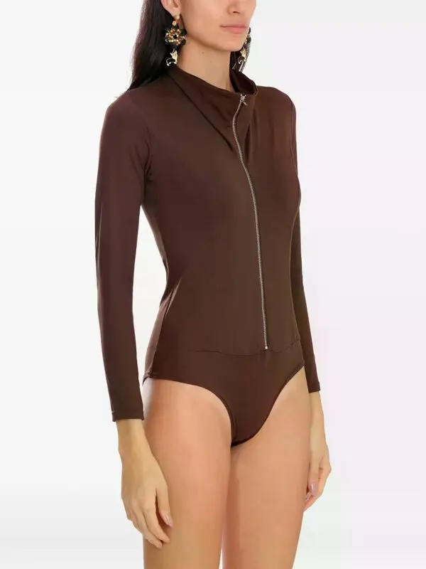 AMIR SLAMA High-neck Zip Bodysuit