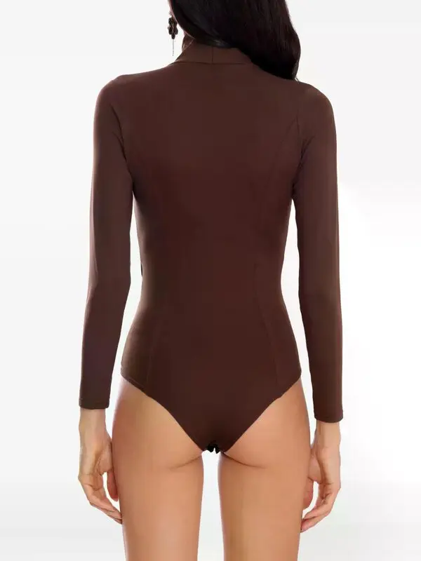 AMIR SLAMA High-neck Zip Bodysuit