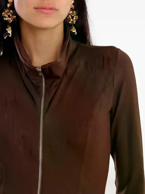 AMIR SLAMA High-neck Zip Bodysuit