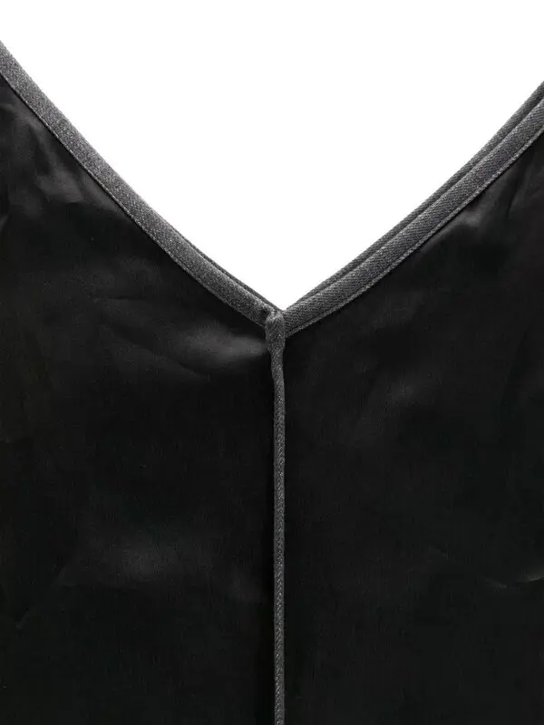Hereu V-neckline Silk Shoulder Bag