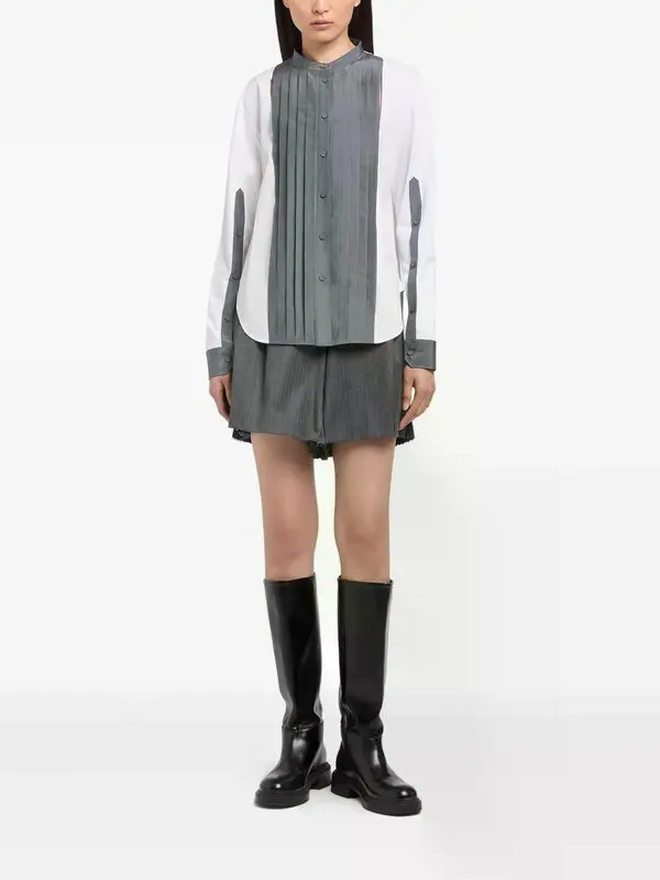 Ports 1961 Pleated-panel Cotton Shirt