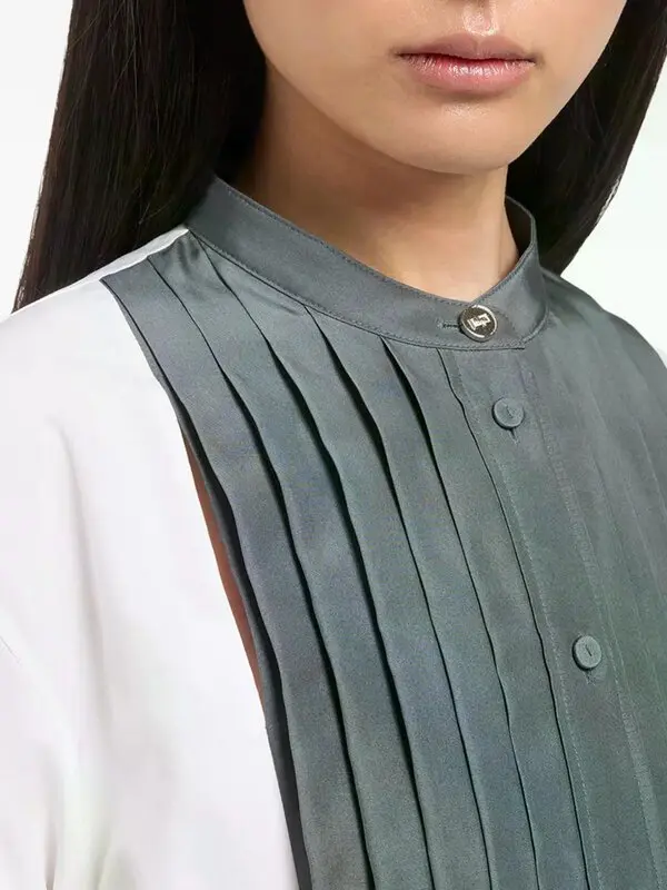 Ports 1961 Pleated-panel Cotton Shirt