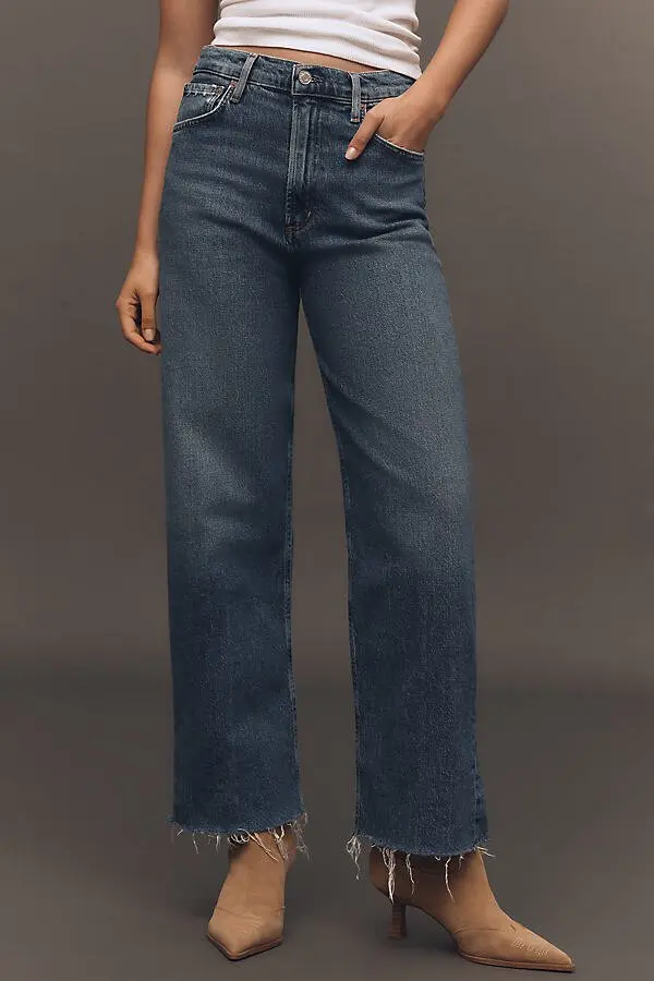 AGOLDE Ren High-rise Wide-leg Jeans - Chord
