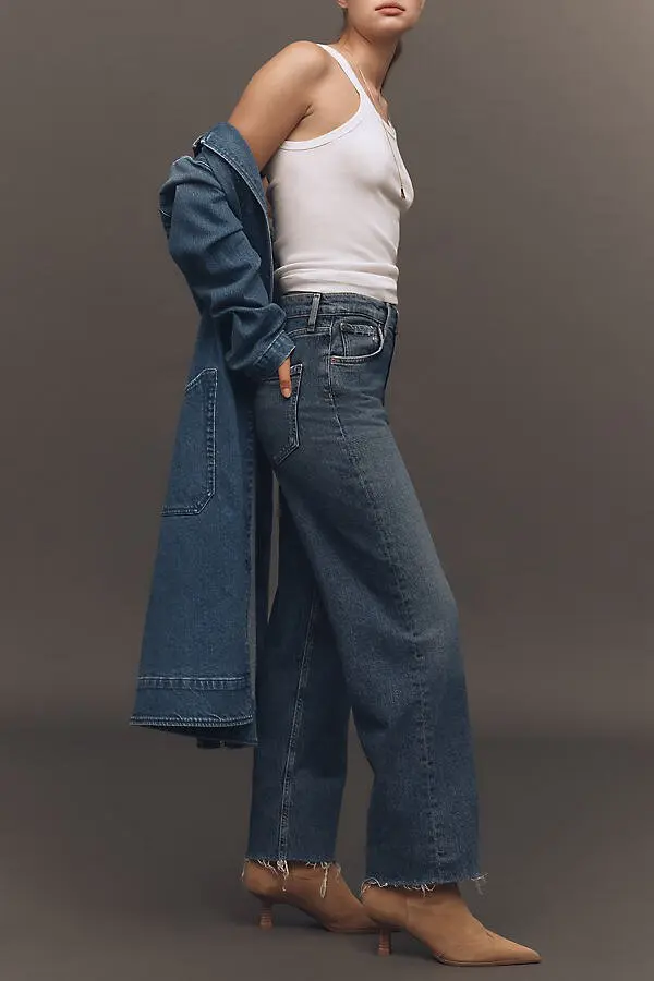AGOLDE Ren High-rise Wide-leg Jeans - Chord