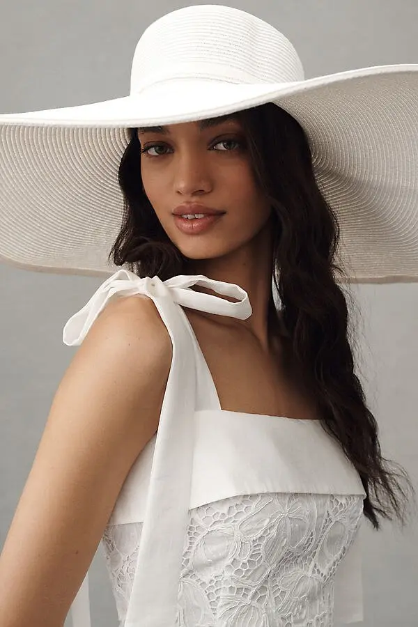 San Diego Hat Wide-brim Floppy Sun Hat - White