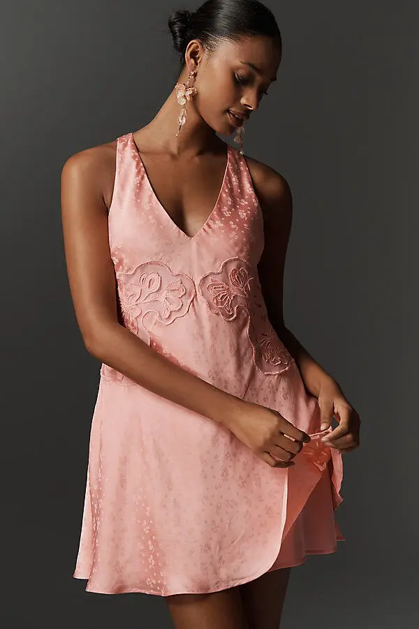 For Love & Lemons Sunrise Slip Mini Dress In Pink - 67% Off | Editorialist