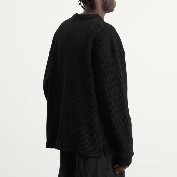 FRIZMWORKS Oversized Waffle Pocket Long Sleeve T-shirt