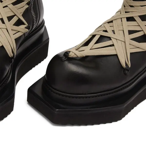 Rick Owens 【MEGALACE TURBO CYCLOPS】 Rick Owens Megalace Turbo Cyclops Boot - Black | Editorialist
