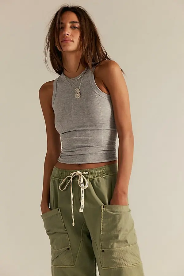 Free People So Soft Seamless Modal Tank - Heather Grey