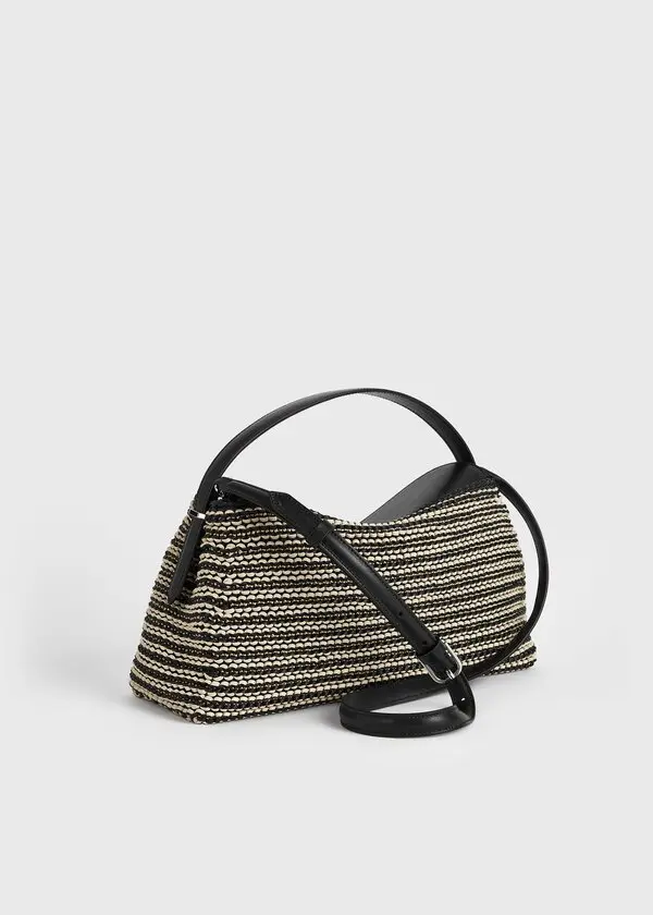 TOTEME T-lock Woven-leather Top Handle