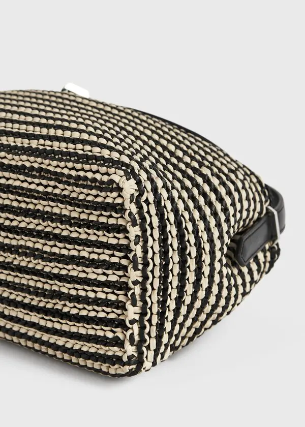 TOTEME T-lock Woven-leather Top Handle