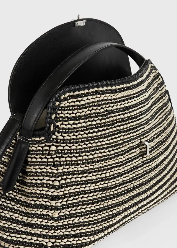 TOTEME T-lock Woven-leather Top Handle