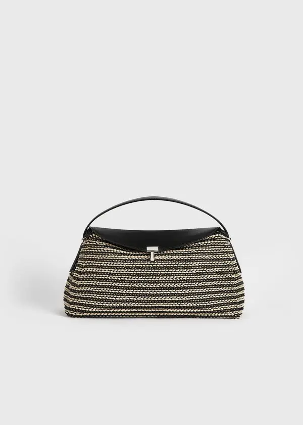 TOTEME T-lock Woven-leather Top Handle