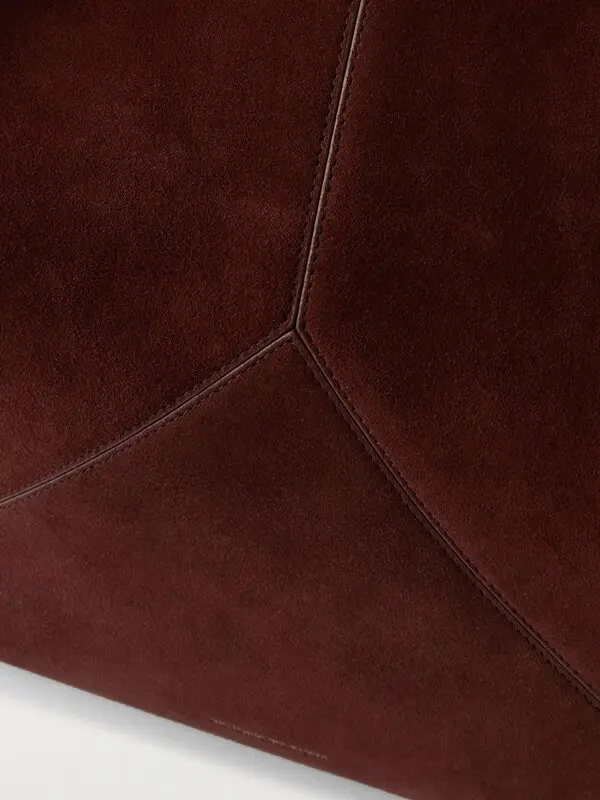 Victoria Beckham Leather-trimmed Suede Tote
