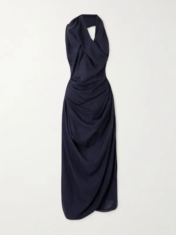 VIVIENNE WESTWOOD Halter Galea Wool Midi Dress