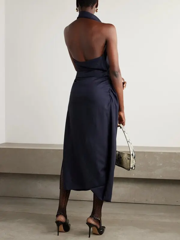 VIVIENNE WESTWOOD Halter Galea Wool Midi Dress