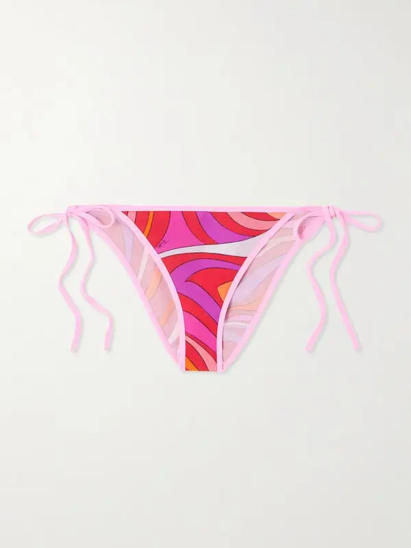 Emilio Pucci Marmo Printed Bikini Briefs - Pink