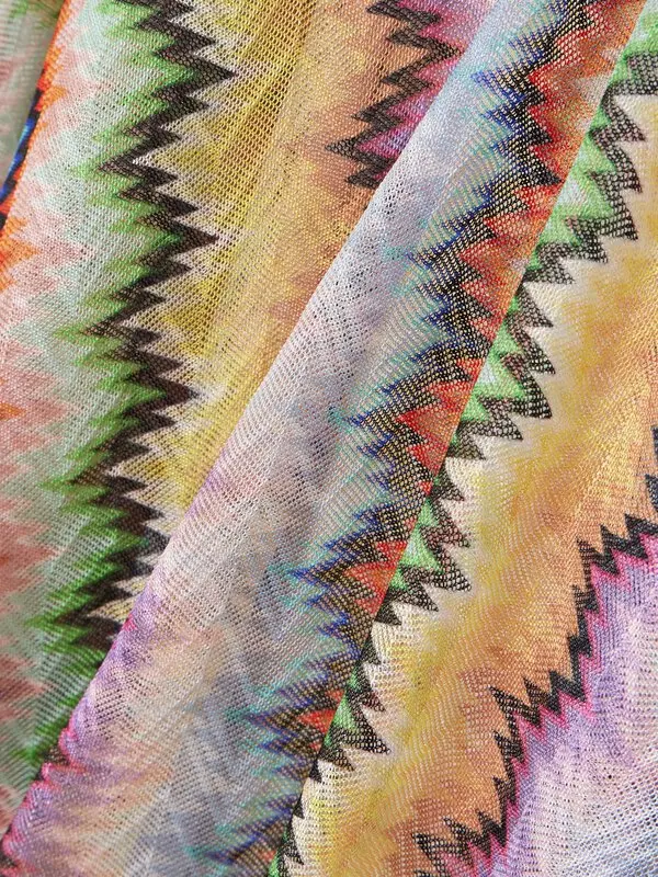 Missoni Mare Fringed Dégradé Stripes Crochet-knit Kaftan