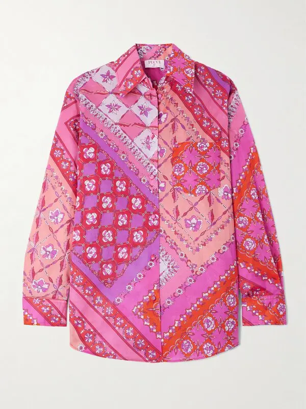 Emilio Pucci Festa Oversized Printed Cotton-voile Shirt