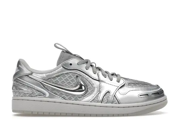 JORDAN 1 Low Method Of Make V3 Sneakers - Neutral Grey/white/metallic Silver