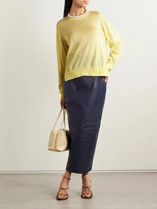 JIL SANDER Cashmere, Wool And Silk-blend Sweater - Yellow