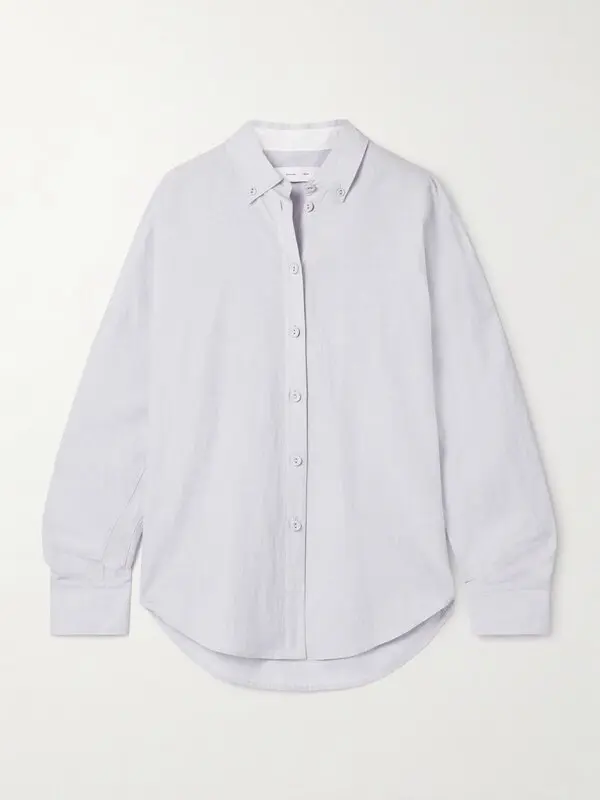 Proenza Schouler White Label Caroline Striped Oxford Shirt - Blue