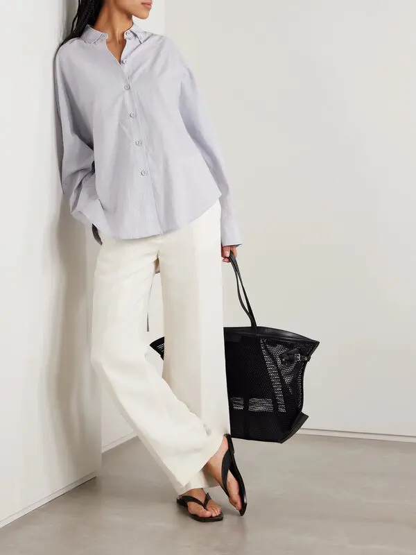 Proenza Schouler White Label Caroline Striped Oxford Shirt - Blue