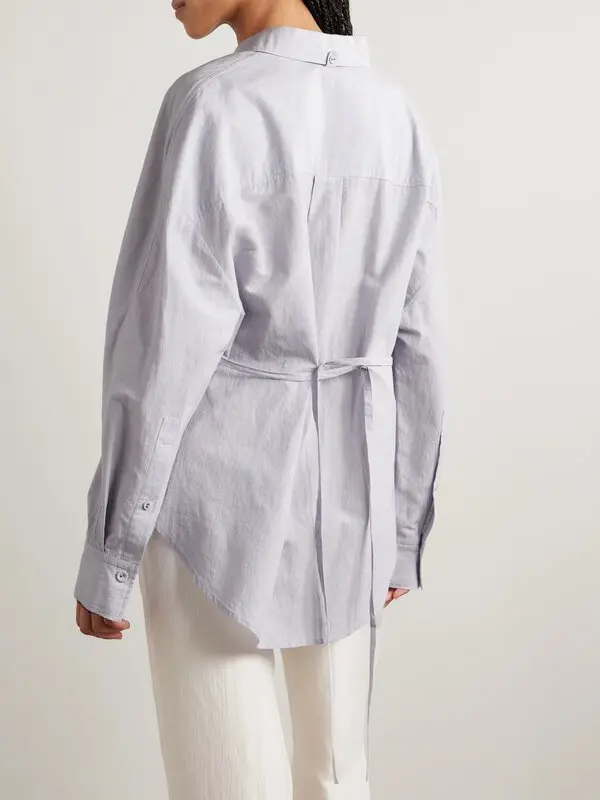Proenza Schouler White Label Caroline Striped Oxford Shirt - Blue
