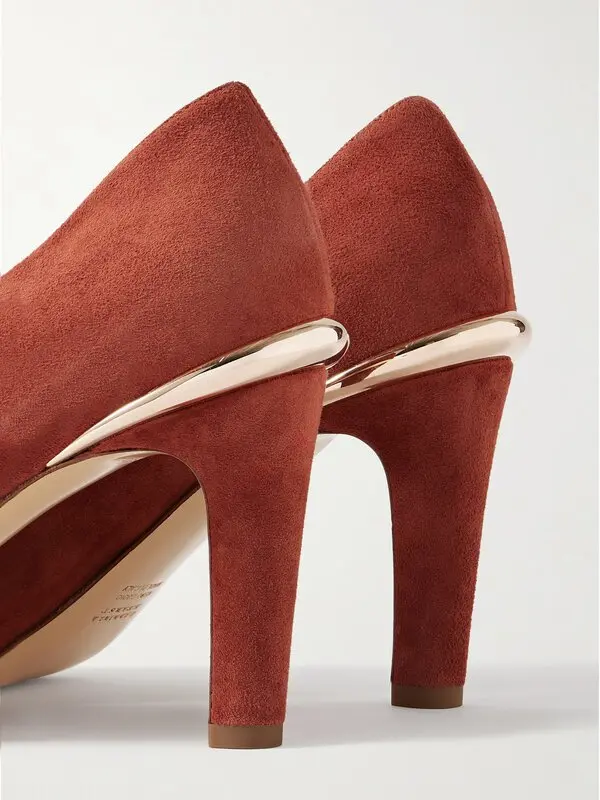 Gabriela Hearst Edwina Suede Pumps - Orange