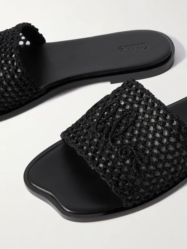 Chloé Flower Crocheted Slides