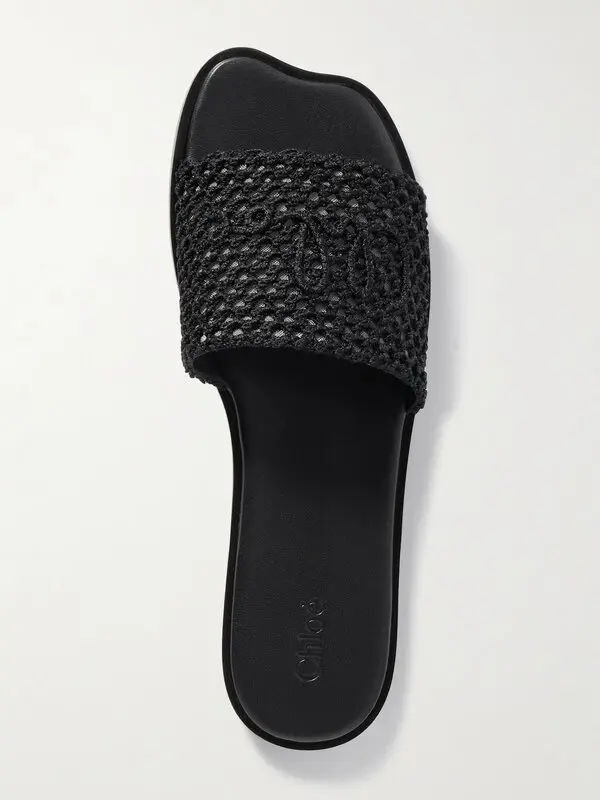 Chloé Flower Crocheted Slides