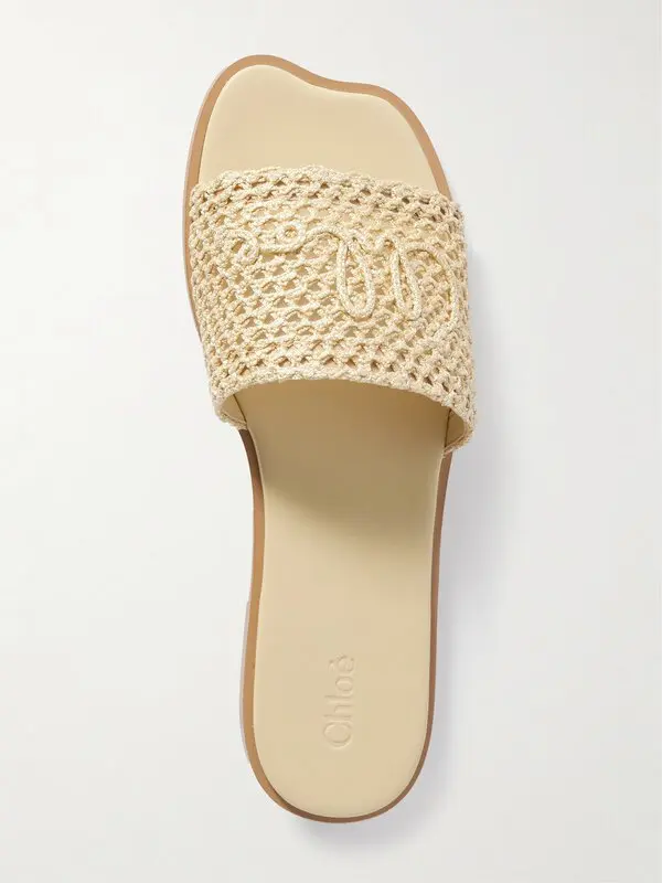Chloé Flower Crocheted Slides