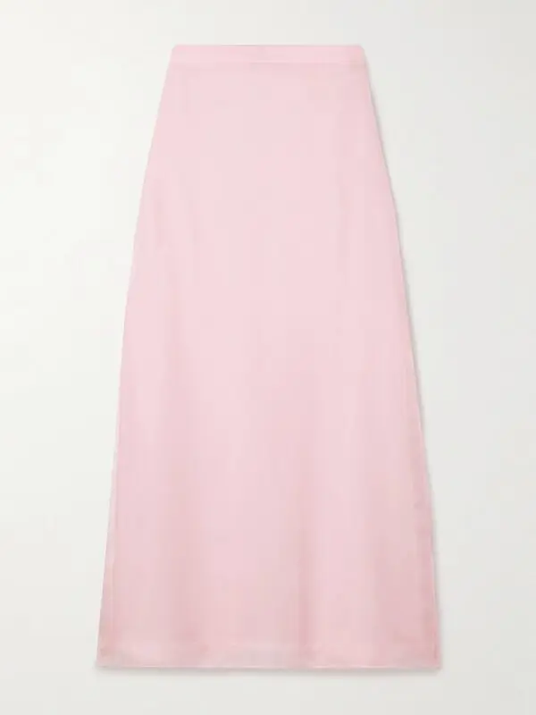 Altuzarra Linnie Silk-organza Maxi Skirt - Pink