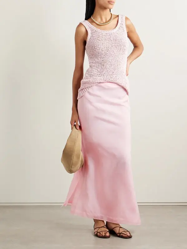 Altuzarra Linnie Silk-organza Maxi Skirt - Pink