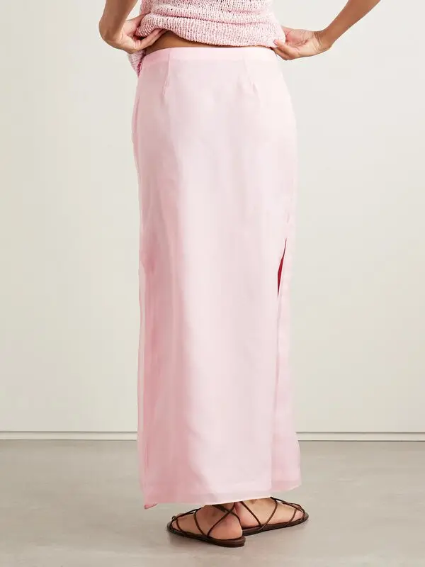 Altuzarra Linnie Silk-organza Maxi Skirt - Pink