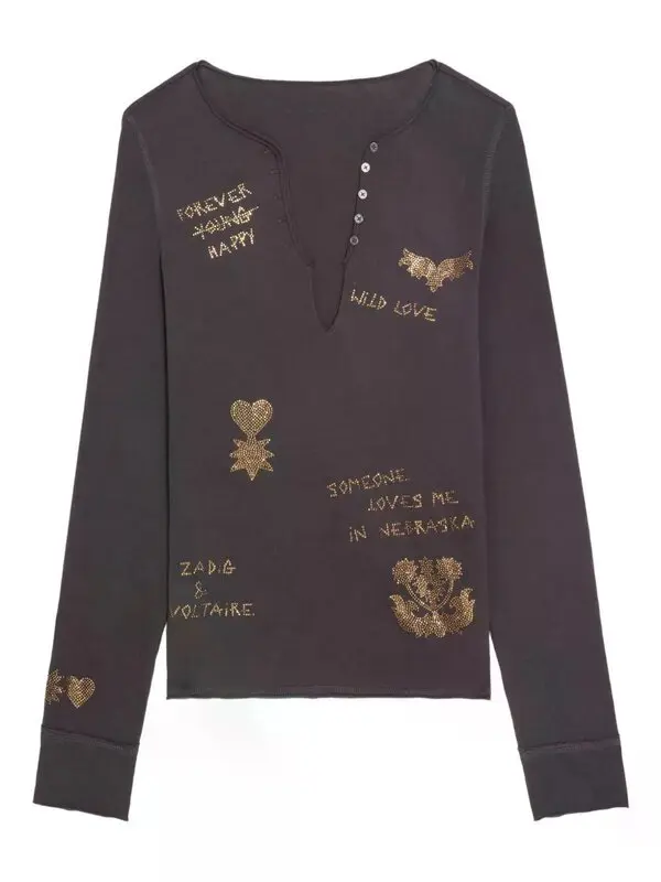 Zadig&Voltaire Long-sleeve Henley T-shirt