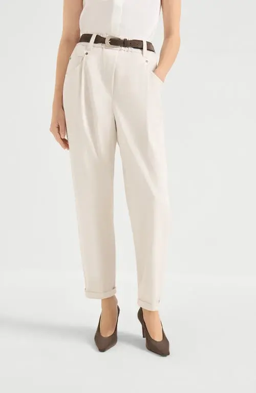 Brunello Cucinelli Baggy Trousers - White
