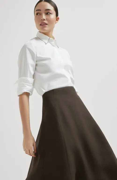Brunello Cucinelli Circle Skirt - Cocoa