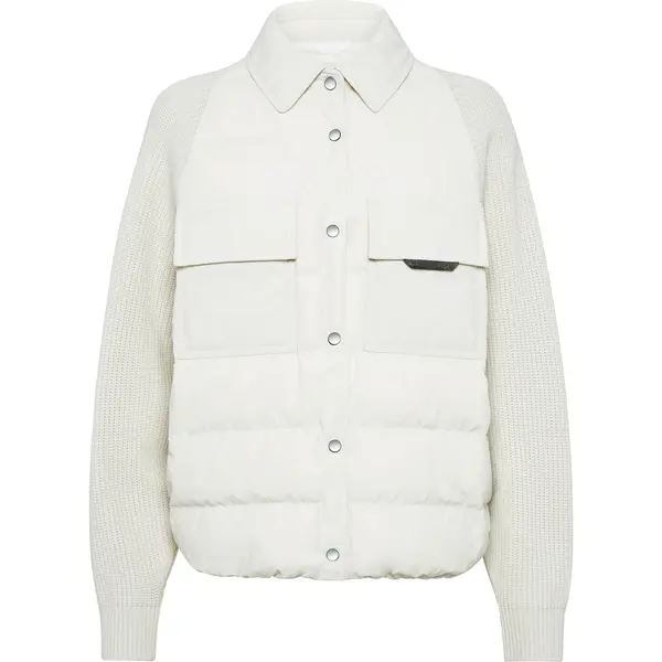 Brunello Cucinelli Cotton Down Jacket - Ivory