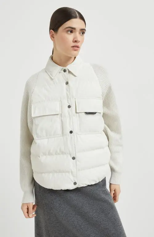 Brunello Cucinelli Cotton Down Jacket - Ivory