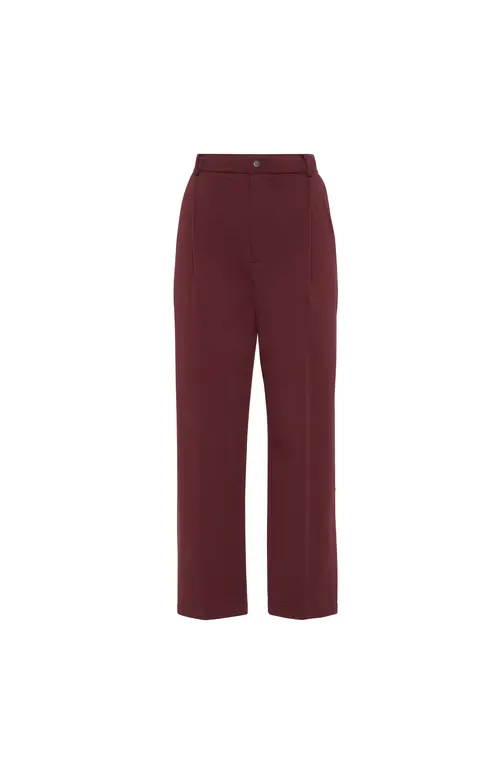 Brunello Cucinelli Cropped French Terry Trousers - Amaranth